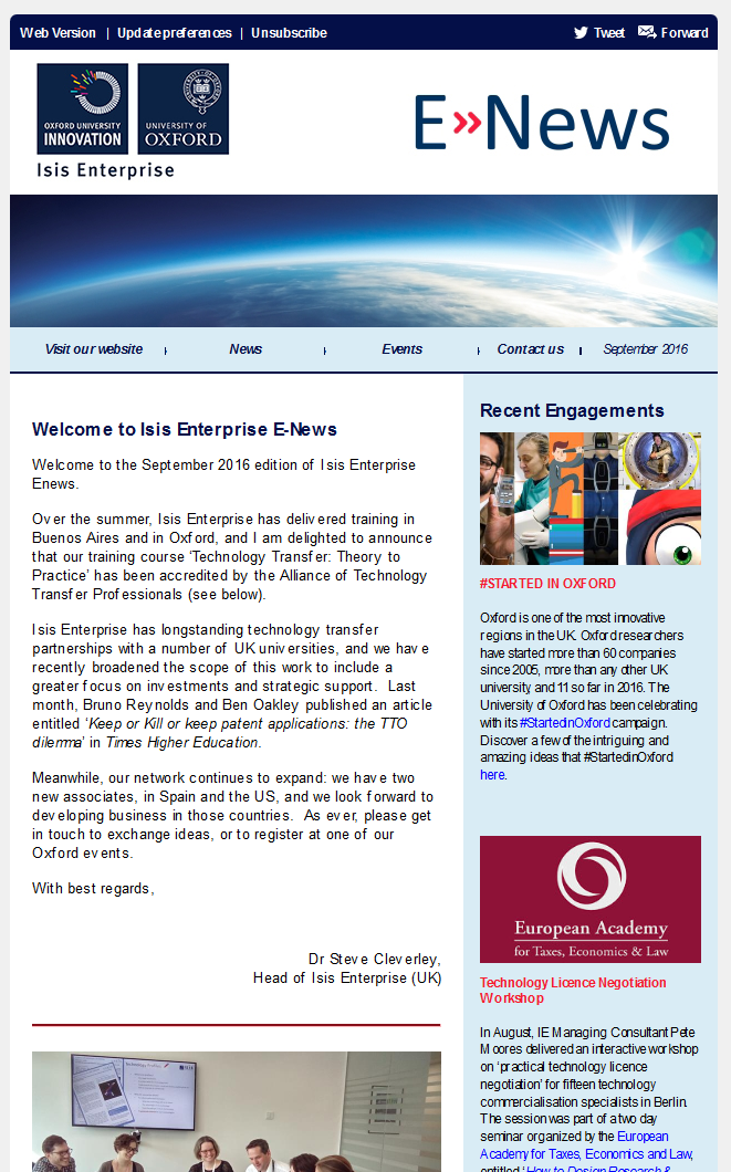 Oxford University Innovation Newsletters - Oxford University Innovation