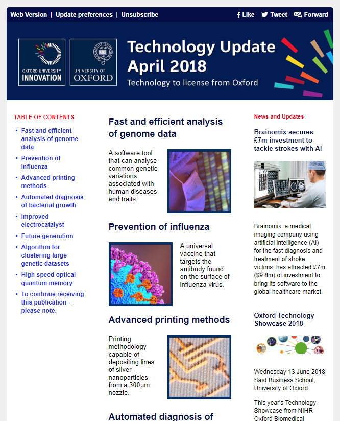 Oxford University Innovation Newsletters - Oxford University Innovation