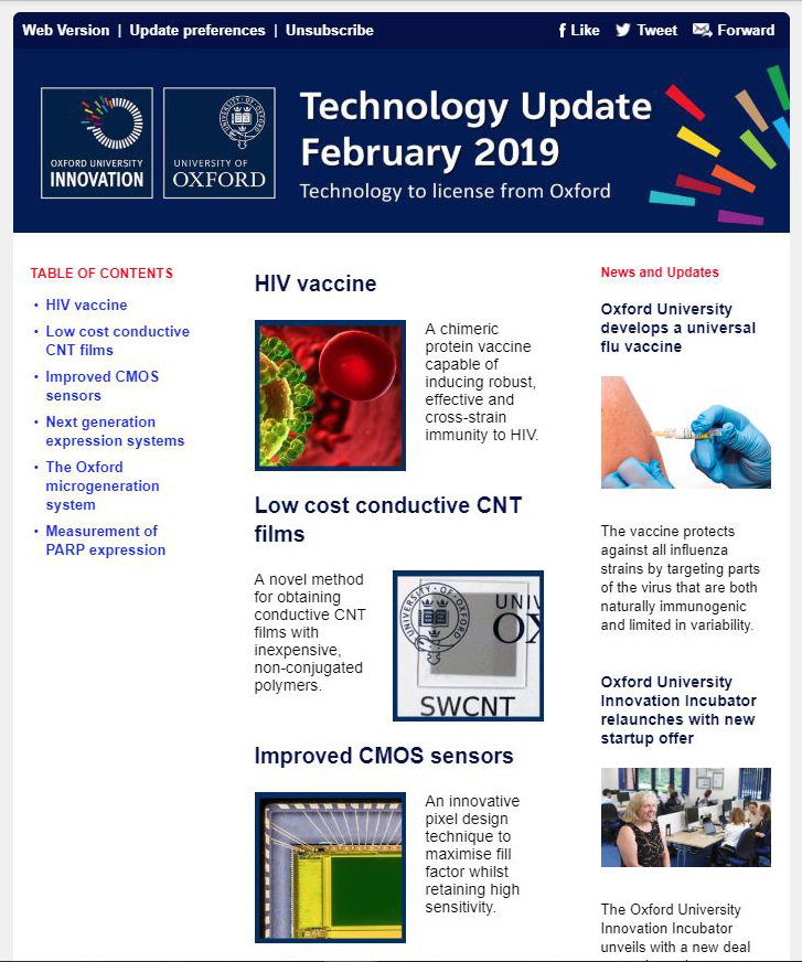 Oxford University Innovation Newsletters - Oxford University Innovation